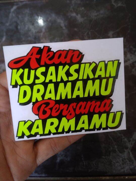 CUTTING STICKER KATA KATA UKURAN 8X8 CM | Lazada Indonesia