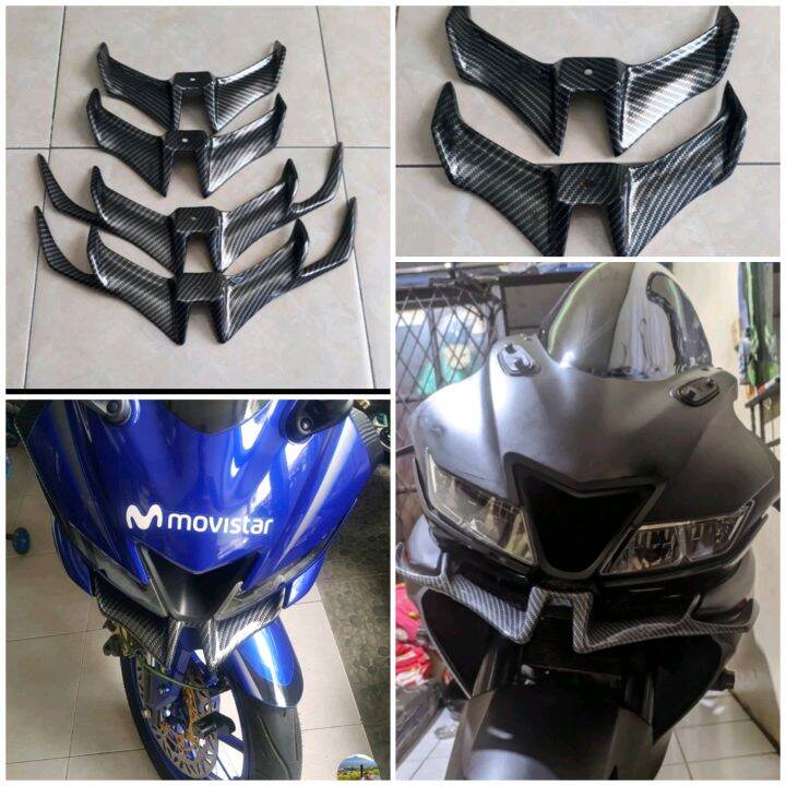 WINGLET YAMAHA R15 V3 VVA MODEL PENDEK WINGLET ALL NEW R15 V3 MODEL ...