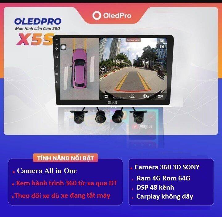 ( TẶNG VIETMAP S2) Màn liền cam 360 X5S new 2023 theo dõi hành trình 360 từ xa trên điện thoại ...