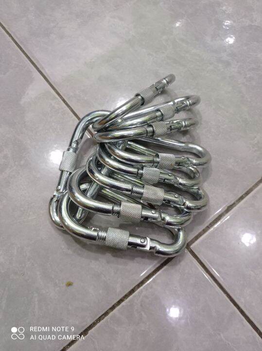 carabiner sambungan kait pengait buat rantai atau alat pitnes ada ...