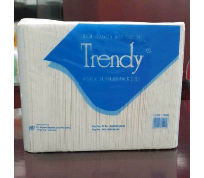 Tissue Facial kiloan Merk Trendy 800gram/1000 sheets | Lazada Indonesia