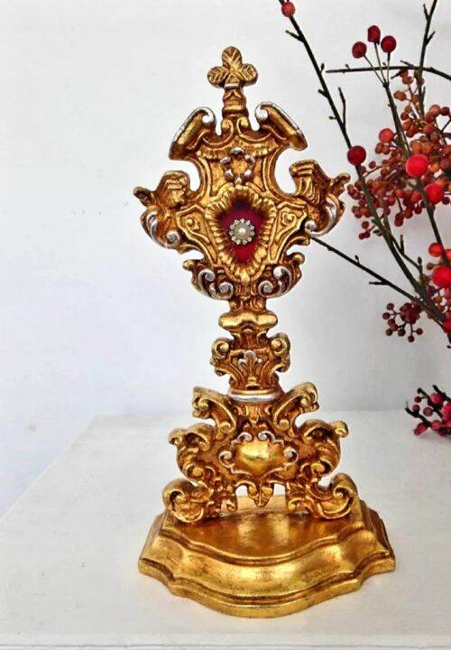 Fiber Stone Reliquary with Holder for Relics, for Home, Catholic Church ...