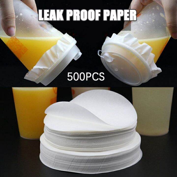 Leak Proof Paper 500pcs for Take Out Drinks Milktea Packaging ...