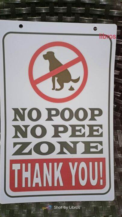 No Poop No Pee Zone Red Signage A4 Size PVC Plastic | Lazada PH