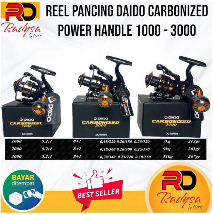 Reel Daido Carbonized Ukuran 1000-3000 Power Handle | Lazada Indonesia