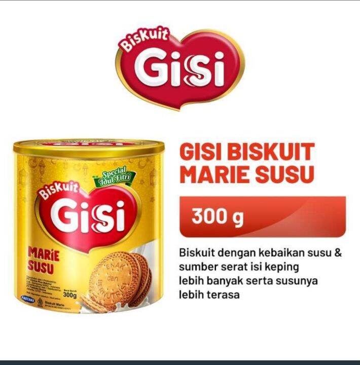 Biskuit Gisi Biskuit Marie 300gr / Biskuit Marie Susu 300 gr | Lazada ...