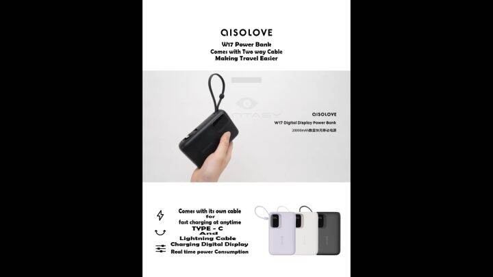 FANTASY E LIFE AISOLOVE W17-2W DIGITAL DISPLAY POWER BANK 20000mah Fast ...