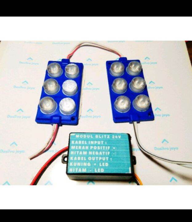 MODUL LAMPU LED BLITZ PESAWAT 24 VOLT+2 LAMPU 6 MT KOTAK | Lazada Indonesia