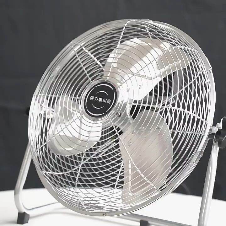 Mini Industrial Floor Fan Heavy Duty Electric Fan Metal Blade 60W ...
