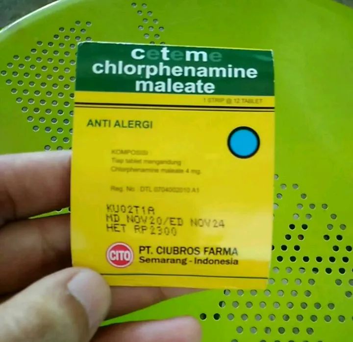 CTM ceteme CITO (Obat Gatal, Alergi, Kaligata, Biduran, Bentol ...