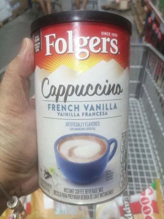 Folgers Cappucino French Vanilla Instant Coffee Beverage Mix 453g ...