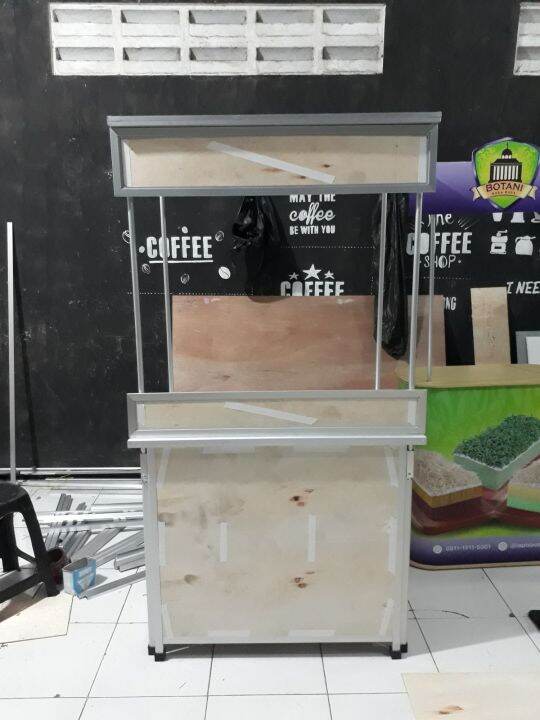 Booth Portable Aluminium Model Bongkar Pasang + Atap datar Polos Tanpa ...