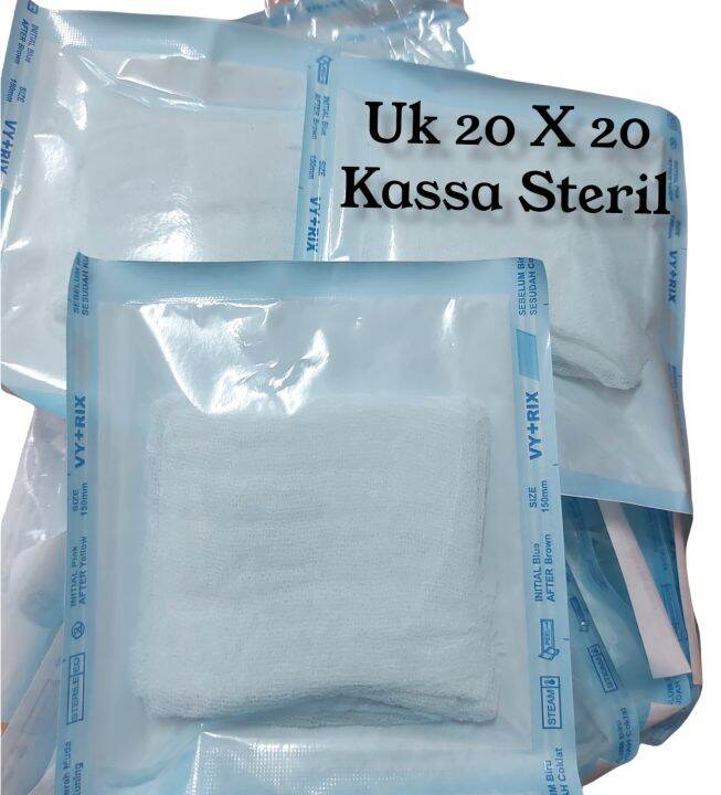 Kassa Steril ukuran 20x20|| Kasa steril operasi | Lazada Indonesia