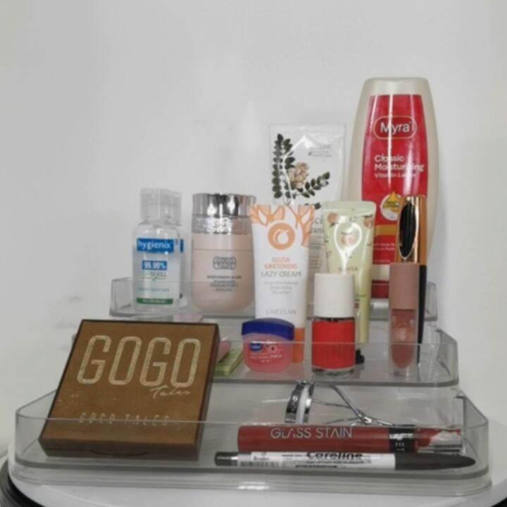Locaupin Clear Multilayer Cosmetic Display Organizer Skincare Storage ...