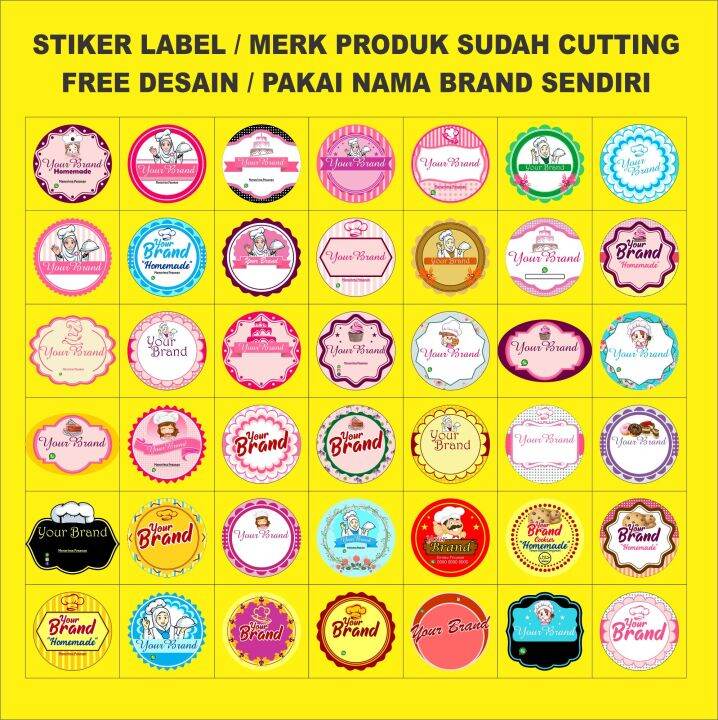 Stiker label merk makanan & minuman lembaran | Lazada Indonesia