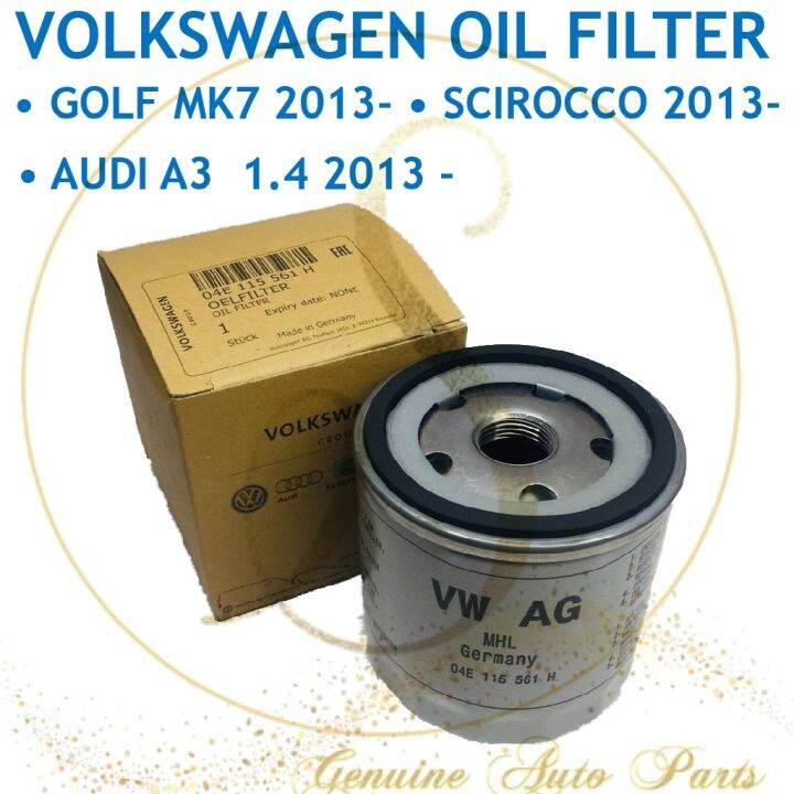 (100% Original) Audi Volkswagen Oil Filter - Volkswagen Golf MK7 2013 ...