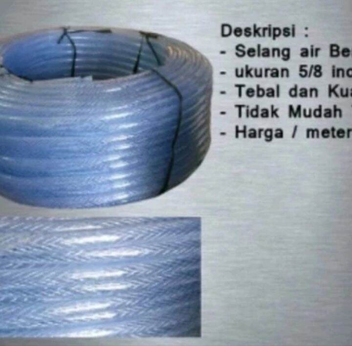 SELANG AIR BENANG 1 METER 5/8 SERAT TEBAL TRANSPARAN BENING KUAT ...
