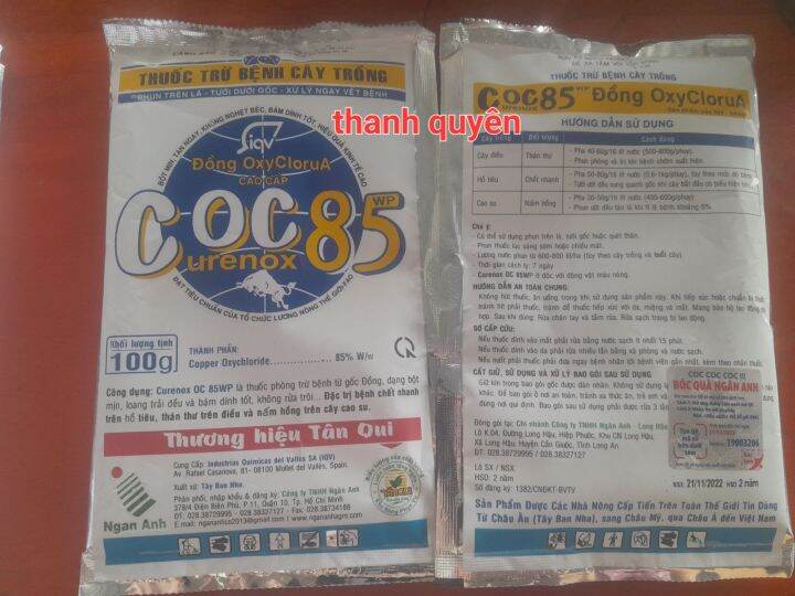 THUỐC TRỪ BỆNH COC85 GÓI 100GR PHÒNG TRỪ BỆNH CHẾT NHANH, THÁN THƯ, NẤM ...