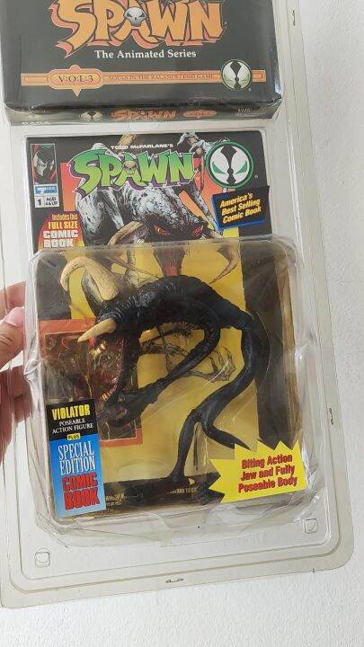 1994 Spawn Animated Series With Full Comic Book Black Violator Figure ...
