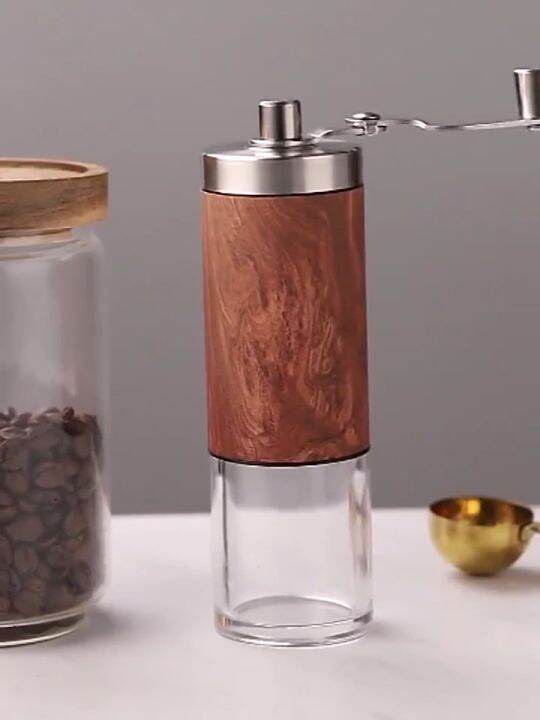 【Ready Stock】Manual Coffee Grinder Handmade Coffee Maker Portable Wood ...