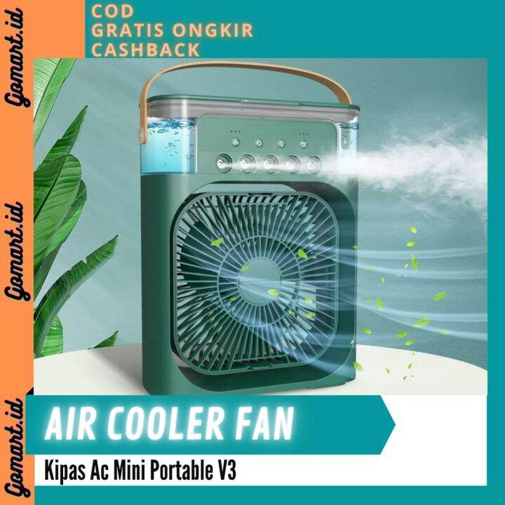 Kipas Angin AC Pendingin USB Portabel/kipas Air Cooler Humifider LED ...