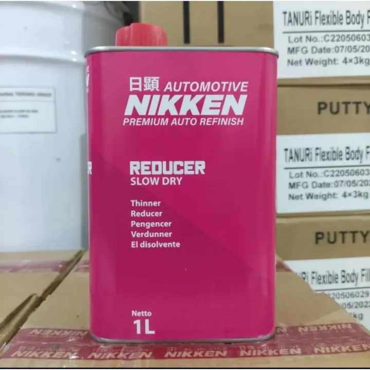 Thiner Pu Nikken Slow Dry Reduser 1 Liter Tiner niken Pu Campuran Clear ...