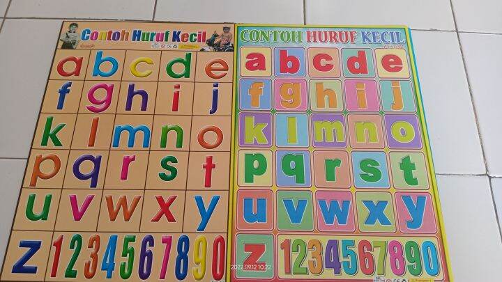 Poster Edukasi Anak Belajar Mengenal Alphabet Huruf Kecil | Lazada ...
