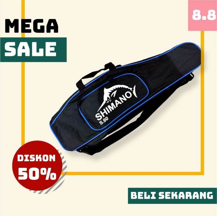TAS PANCING SHIMANO Ukuran 60 Cm LIST BIRU/LIST MERAH. PROMO 12.12 ...