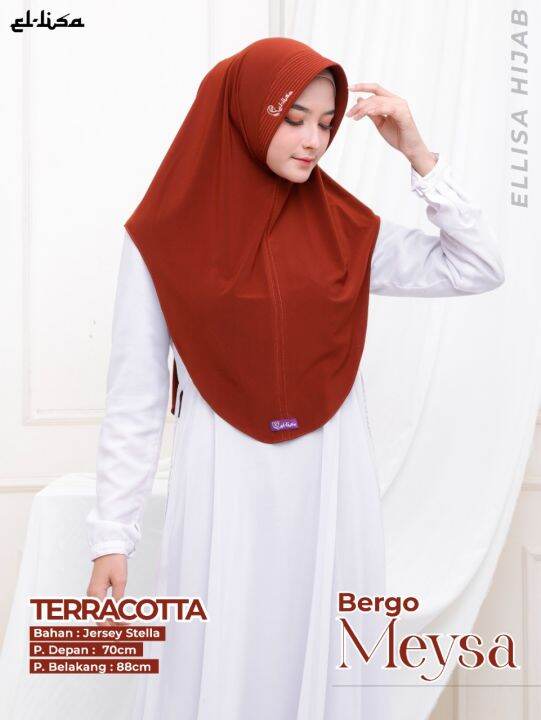 bergo meysa new Ellisa original cod | Lazada Indonesia
