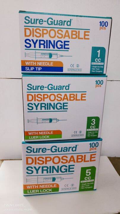 Sure-Guard Disposable Syringe 1cc, 3cc, 5cc, 10cc | Lazada PH
