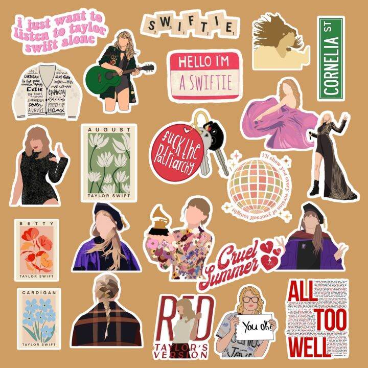 TAYLOR SWIFT Laminated VINYL Sticker Waterproof And Scratchproof| Ara's ...