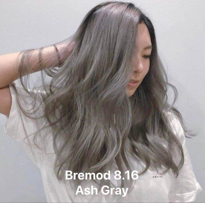 Bremod Hair Color 8.16 Ash Gray + Oxidizing + Bleah | Lazada PH