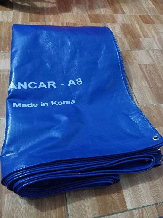 terpal A8 korea,ukuran 6x8m, warna biru oren. | Lazada Indonesia