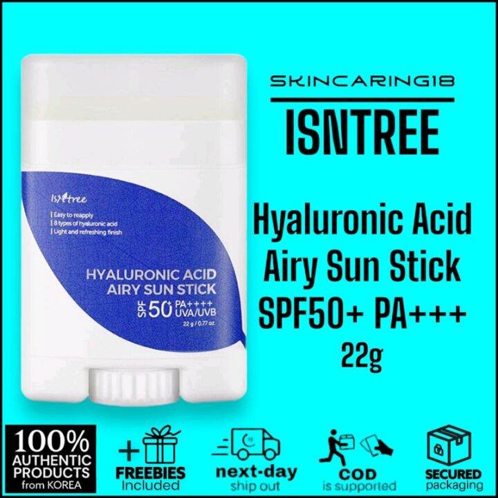 ISNTREE Hyaluronic Acid Airy Sun Stick 22g by SkinCaring18 (Sunscreen ...
