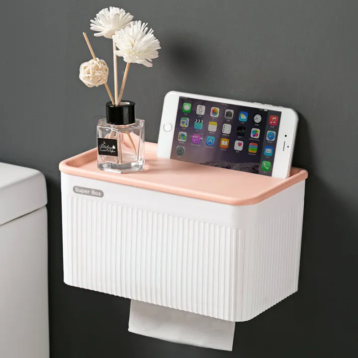 Jujiajia Toilet Tissue Box Punch-free Toilet Paper Rack Household ...