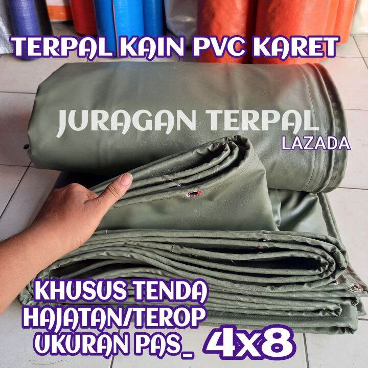 terpal tenda kain cv pvc karet ukuran 4x8 | Lazada Indonesia