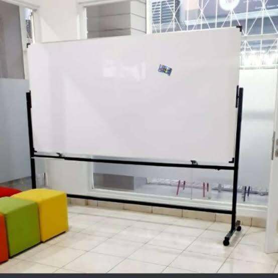 Papan Tulis Whiteboard 120x120cm Standing Besi | Lazada Indonesia