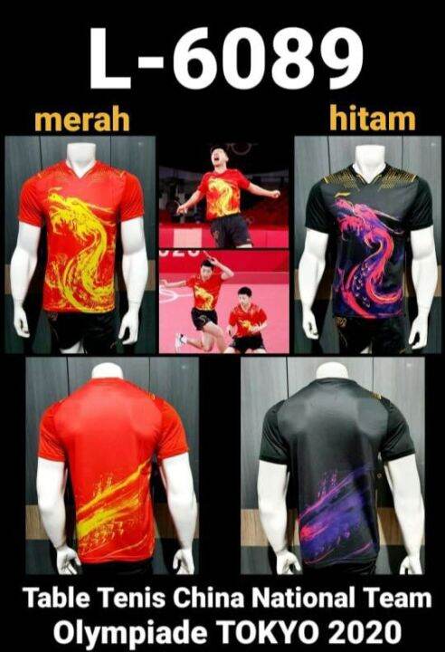 KAOS TENIS MEJA IMPORT LINING NAGA 6089 TIMNAS CHINA OLYMPIADE TOKYO ...