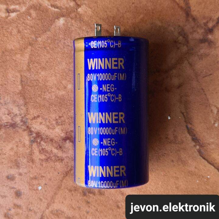 Capacitor Elco 10000 MFD 80 v volt Winner Kapasitor Elko 10.000MFD 80v ...