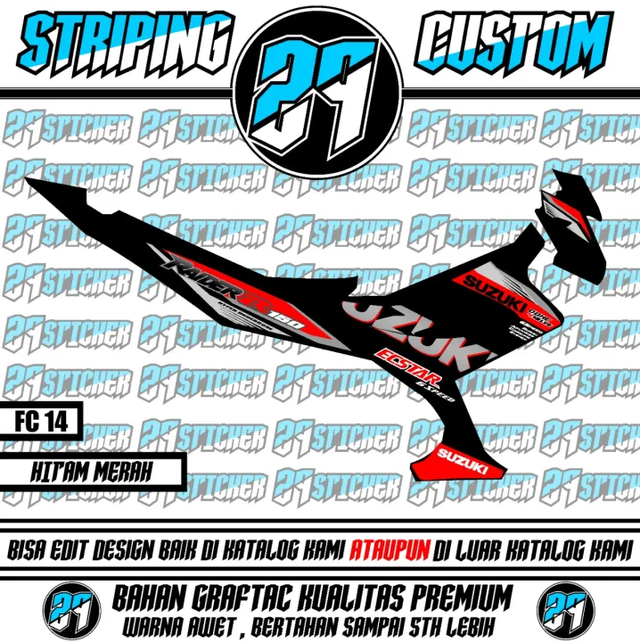 STRIPING SATRIA FU FACELIFT BISA CUSTOM EDIT DESIGN | Lazada Indonesia