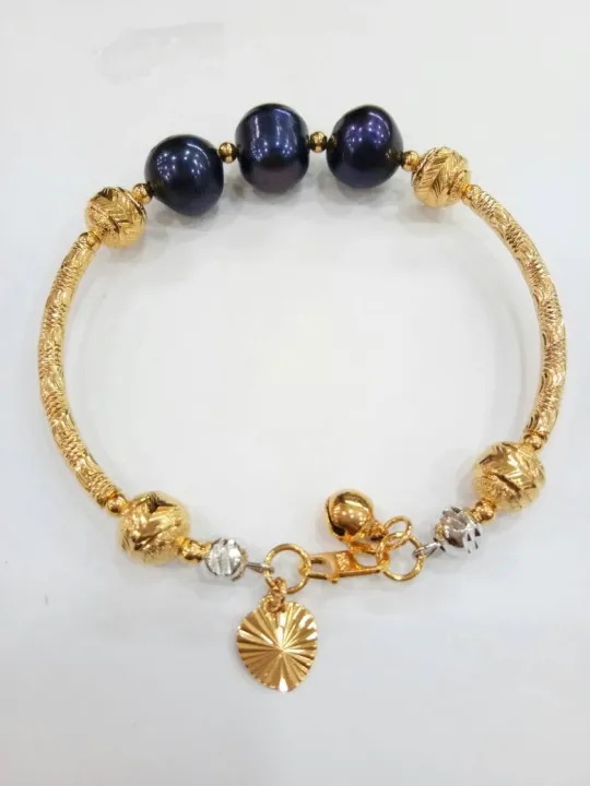 BANGLE MUTIARA ASLI EMAS SUASA | Lazada