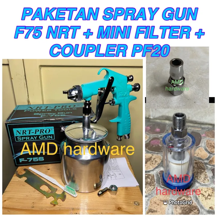 Spray Gun F75 Tabung bawah Stainless steel 500ml NRT Pro Korea ...