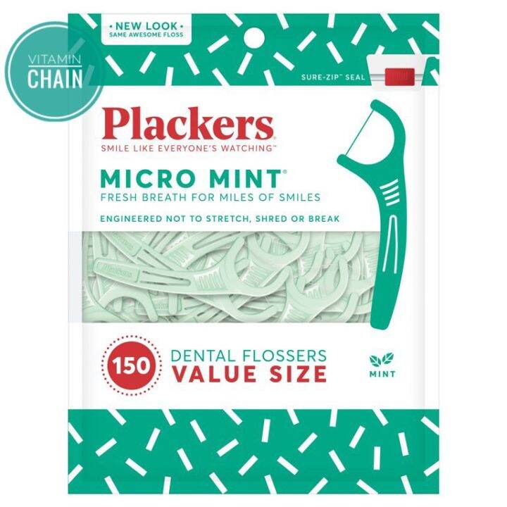 🇺🇸 Plackers Micro Mint Dental Floss, 150 count | Lazada PH