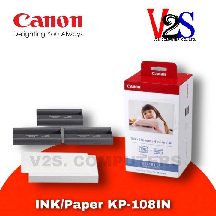 Canon Paper&INK KP-108IN (108/Pack) For SELPHY CP | Lazada.co.th