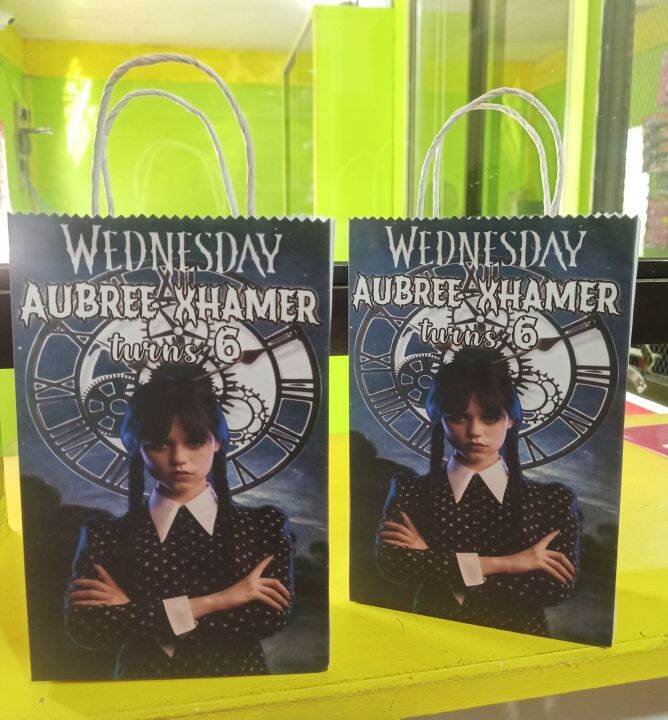 Wednesday Adam theme paper bag / lootbag (10pcs./order) | Lazada PH
