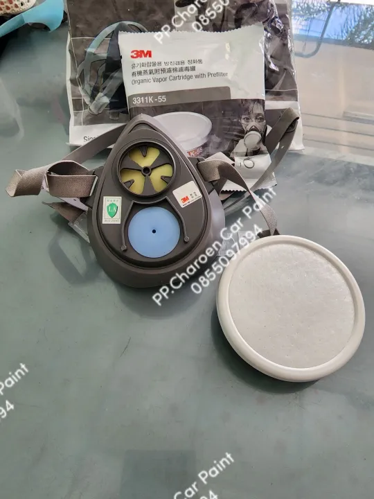 🌈3M 3200 หน้ากากกรองอากาศเคมี 3M เเท้ ครบเซ็ตตามภาพ ได้พร้อมตลับกรอง 3311K-55 | Lazada.co.th