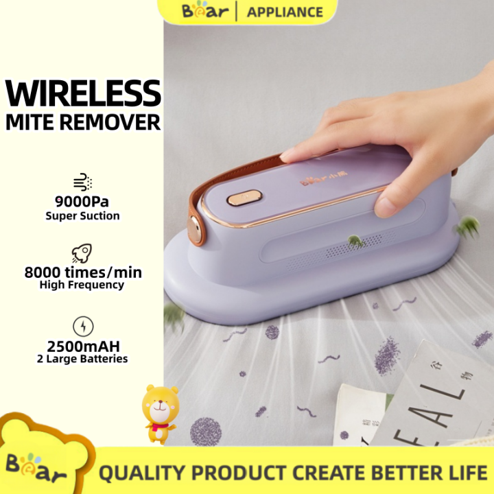Bear Wireless Mite Remover Portable Vacuum Cleaner 9000Pa Strong ...