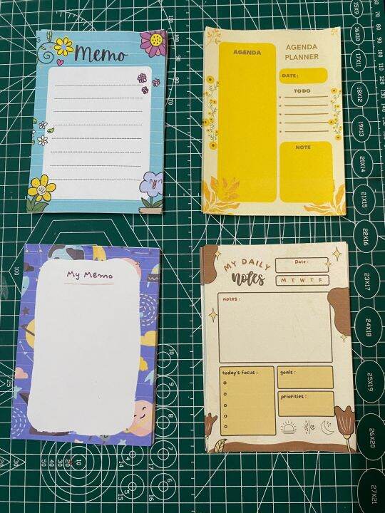 Memo Pads with 30pages per pad quarter size of A4 bondpaper | Lazada PH