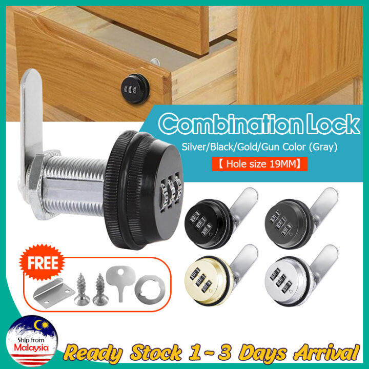 3 Digit Combination Cam Lock Combination Password Box Lock Keyless ...