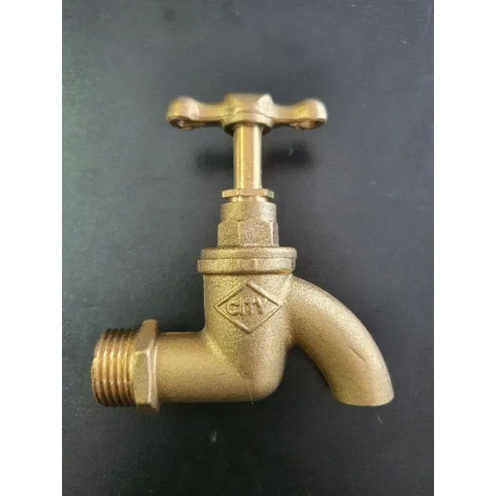 15mm 1/2" CITY BRASS Bib TAP Kepala Paip Air Tembaga 铜水龙头 | Lazada